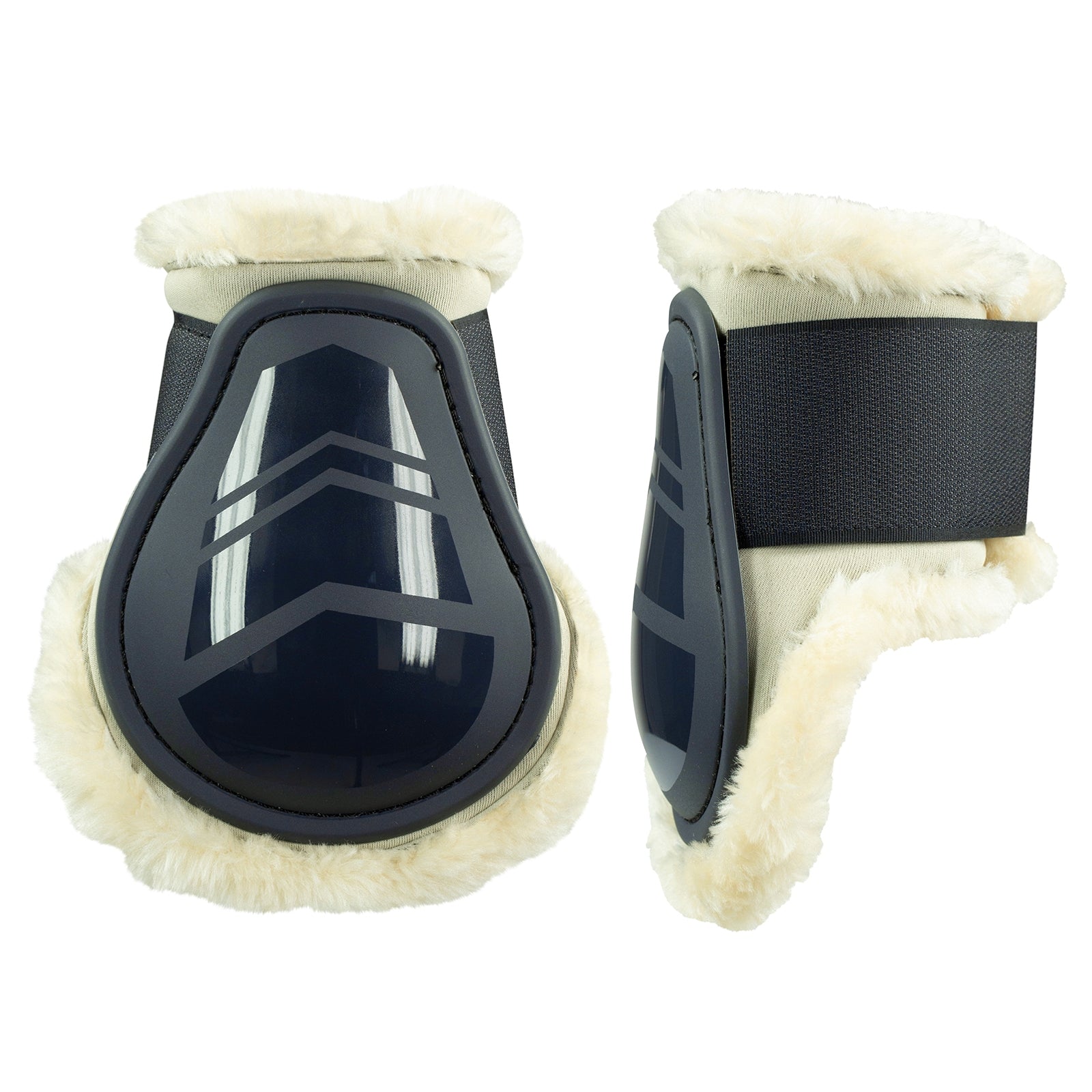 Caliber Fetlock Boots with Faux Fur Lining Dark Navy P – horze