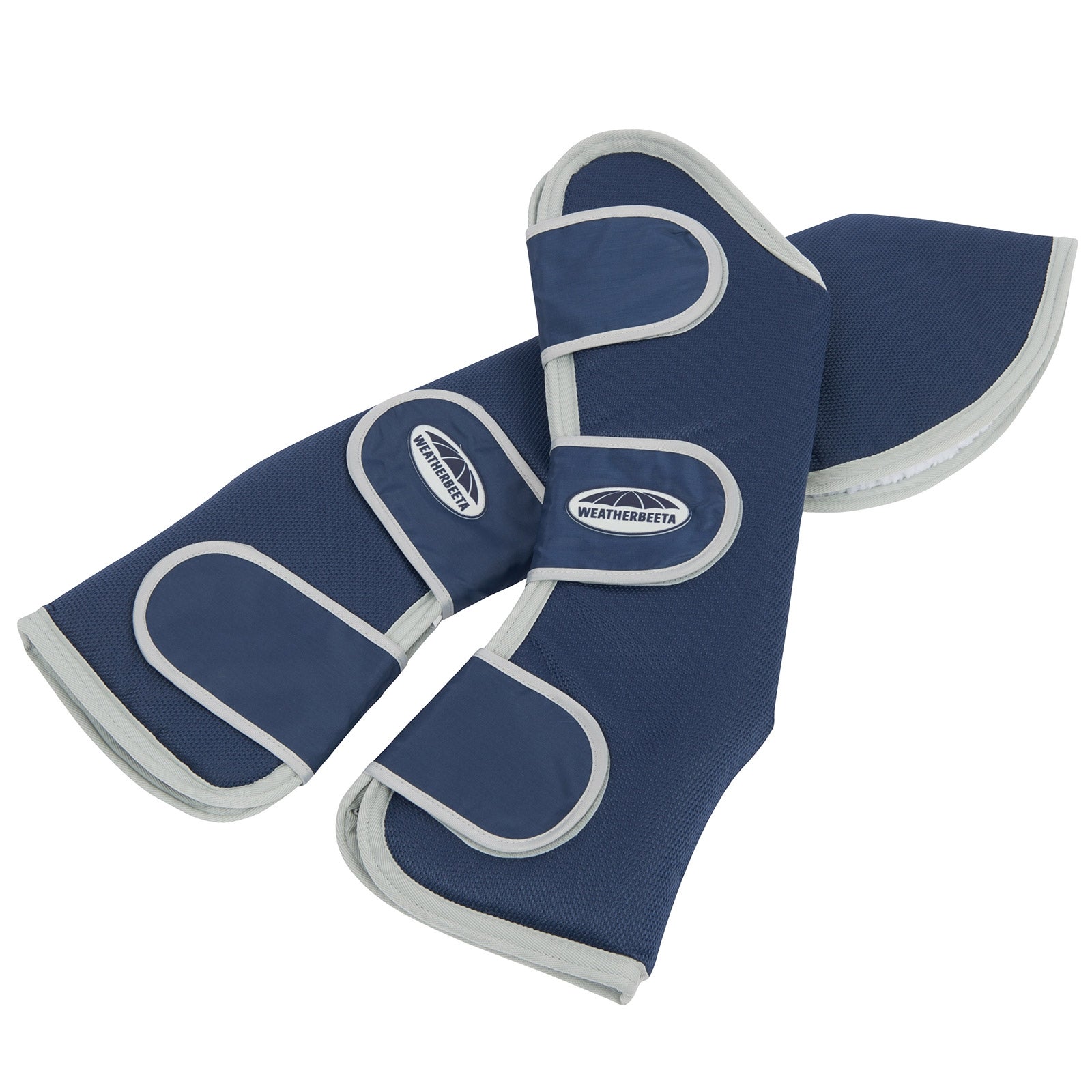 Wide Tab Long Travel Boots Dark Blue/Silver P – horze
