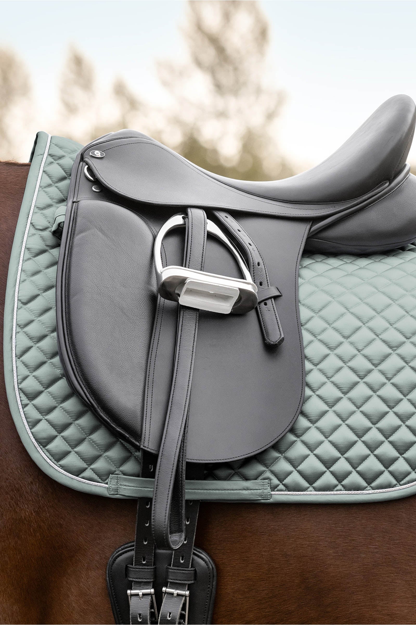 Waldhausen Felix Glam Dressage Saddle Pad – Silver Blue – horze